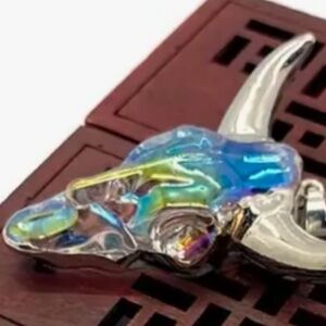 Jewelry | Crystal Bull Horned Gothic Skull Cow Heifer Longhorn Western ...